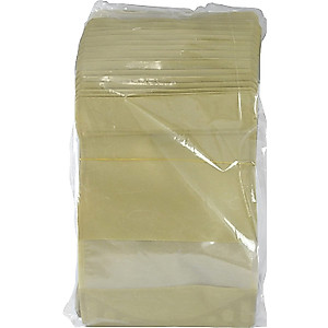 50 Rice Paper Stand-up Zip Pouch with Window (Medium, Natural Kraft)