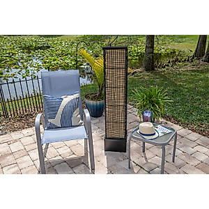 Kenroy Home 32250BRZ Trellis Outdoor Floor Lamp with Black Finish, Casual Style, 51" Height, 11" Width, 11" Depth