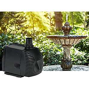 Little Giant PES-380-PW 115-Volt, 380 GPH Magnetic Drive Pump for Fountains and Small Ponds with 15-Ft. Cord, Black, 566718