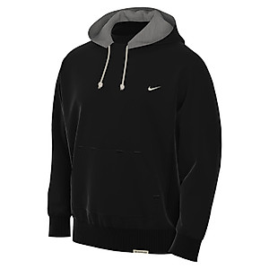 Nike Dri-FIT Standard Issue Men's Unisex Pullover Basketball Hoodie (as1, alpha, l, regular, regular, Black/Pale Ivory)