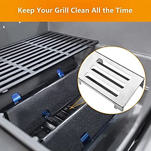 Hisencn 67060 Grill Heat Deflector for Weber Spirit II 200 and 300 Series, Spirit II E210, E220, E310, S210/220, S310/320 with Front Control, Stainless Steel Weber Spirit II Grill Parts