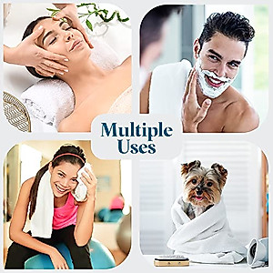 JMR 12 Pack Cotton Bath Towels 20x40-Hotel Multi-Purpose Towels for Commercial and Home Use-Soft, Lightweight, Absorbent, and Quick Drying Bath Towels for Pool, Gym, or Spa (White,20x40-12 Pcs)