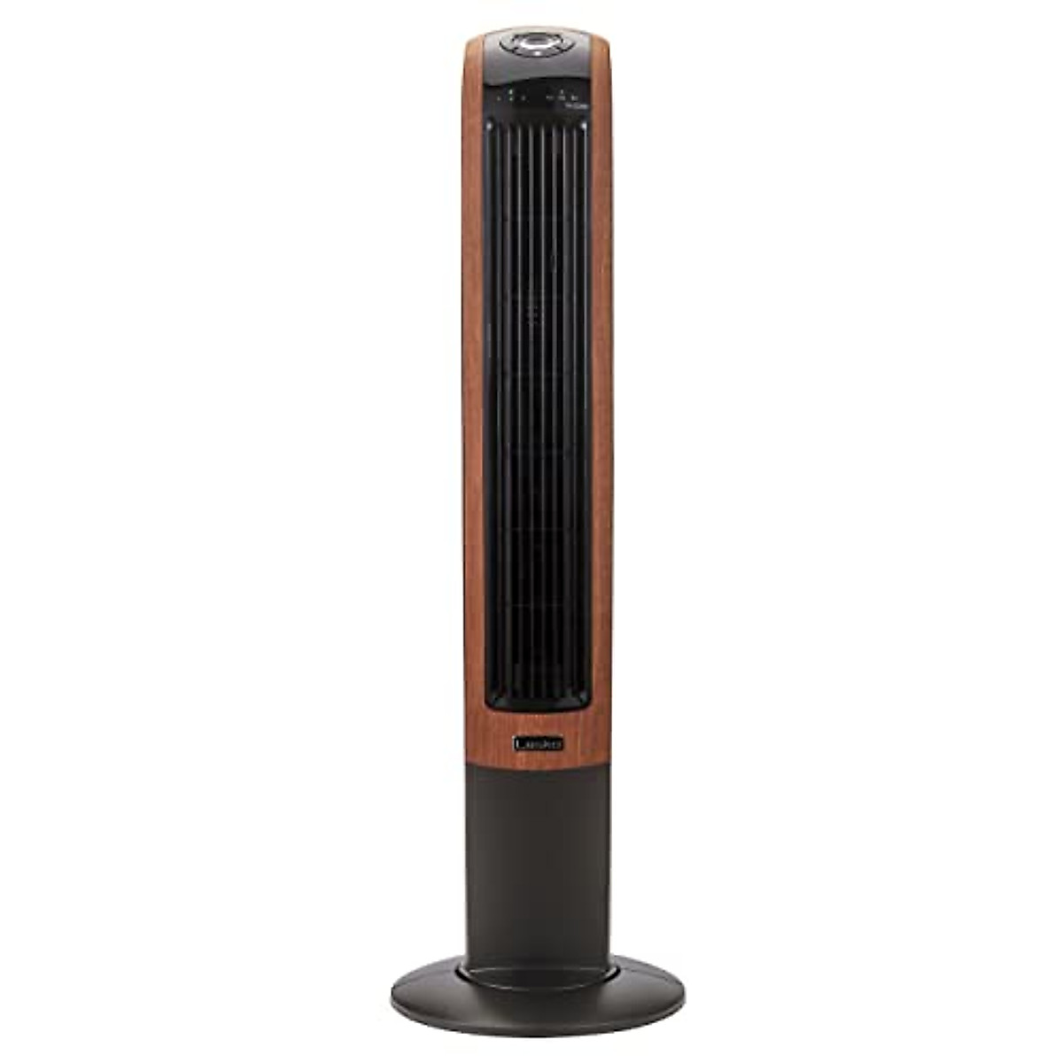 Lasko Wind Curve Electric Oscillating Tower Fan with Bluetooth Technology for Indoor, Bedroom and Home Office Use, 42", Woodgrain T42905
