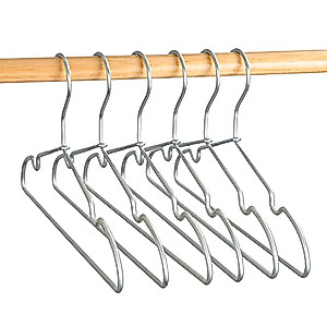 30Pack Koobay 12.6" Silver Metal Hangers Non Slip Suit Coated Wire Aluminum Children Storage Baby Hangers