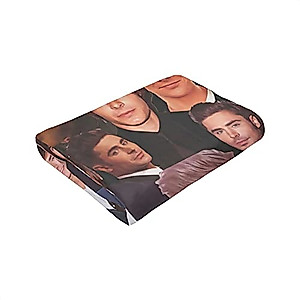 Zac Efron Collage Soft and Comfortable Warm Fleece Blanket for Sofa, Bed, Office Knee pad,Bed car Camp Beach Blanket Throw Blankets (50"x40") … (50"x40")