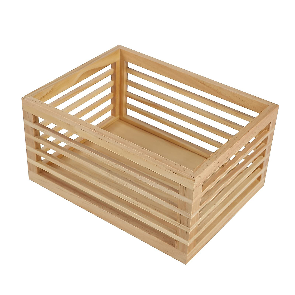 TOOL1SHOoo Bamboo Storage Organizer Bin For Kitchen Pantry Bathroom Slotted Cabinet Shelf 6 Pack Natural Bamboo Storage Organizer Bin For Kitchen, Pantry, Bathroom