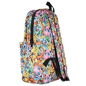 Bioworld Pokemon Backpack Pikachu Squirtle Jigglypuff Eevee Bulbasaur Charmander Laptop School Travel Backpack