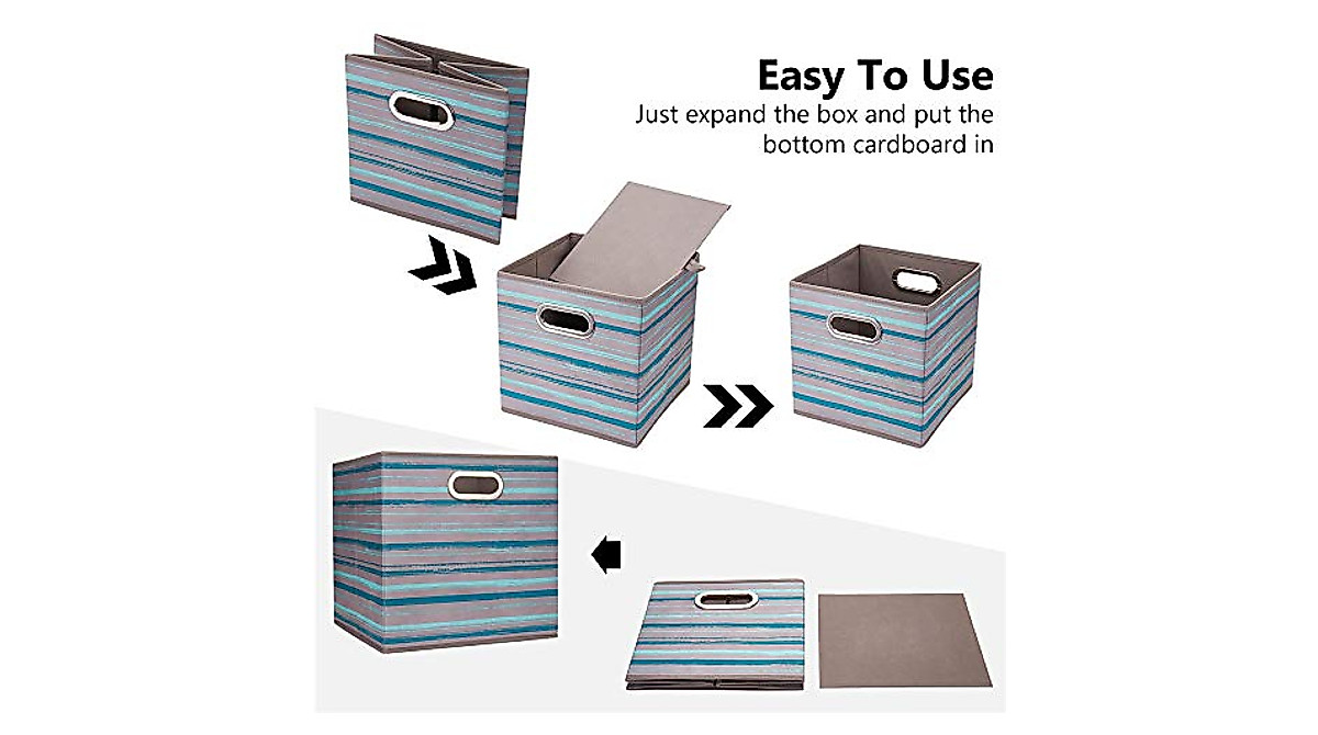 Teal Collapsible Storage Bins – Stylish & Foldable Organizers