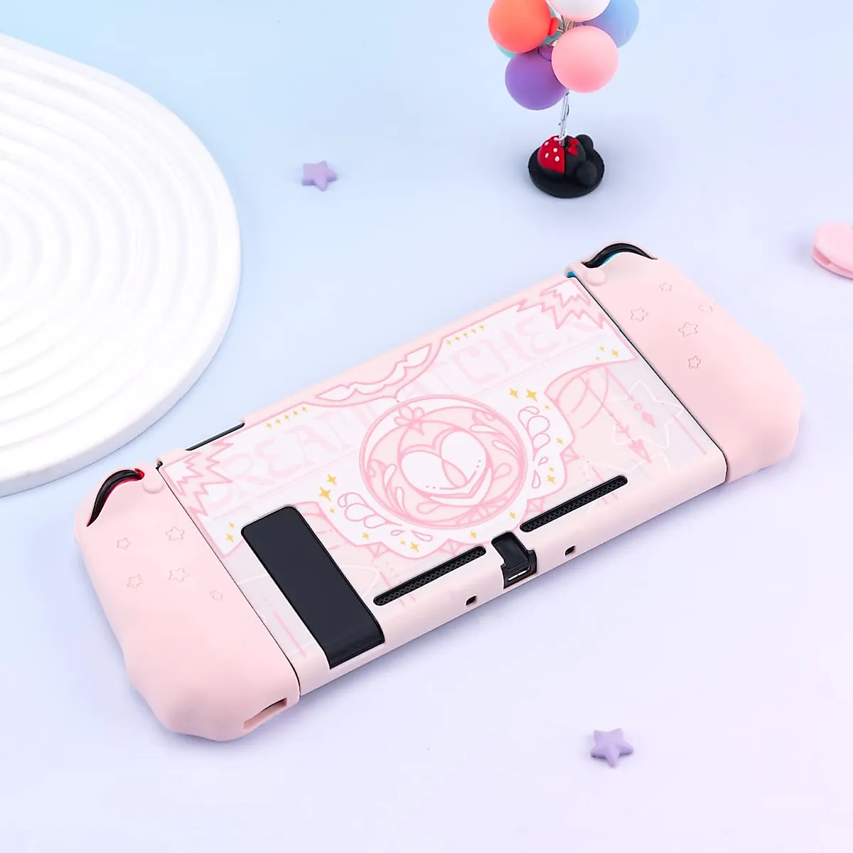GeekShare Protective Case Compatible with Nintendo Switch Console and Joy Con- Slim Cover Case with Ergonomic Design for Switch Model- Star Wings (for Switch 2017)