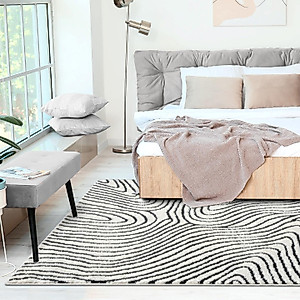 LUXE WEAVERS Geometric Swirl Anthracite 5x7 Area Rug