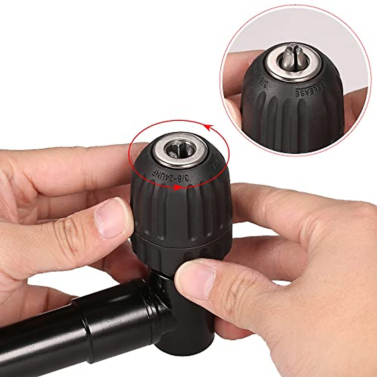 Bobique 0.8-10mm Right Angle Bend Extension 90 Degree Professional Cordless Drill Attachment Adapter