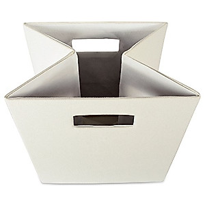 DII Poly-Cube Storage Collection Hard Sided, Collapsible Solid, Large, Off White