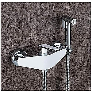 MINJING Faucets, Water-Tap Bath Shower Systems Bidet Wall Mounted Bathroom Shower Tap Bidet Toilet Sprayer Bidet Toilet Washer Mixer Faucet