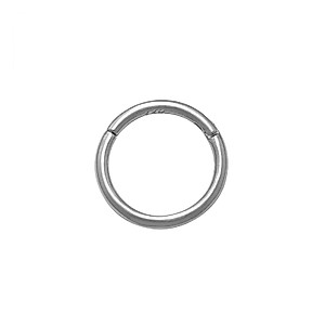 ANYGOLDS 14K Real Solid Gold Hoop piercings - Versatile Body Piercing Jewelry for Nose, Lip, Eyebrow, Cartilage, Daith, Helix, Tragus, Conch, Rook, Snug - 16 Gauge, 1 PCS (12mm, 14K White Gold)