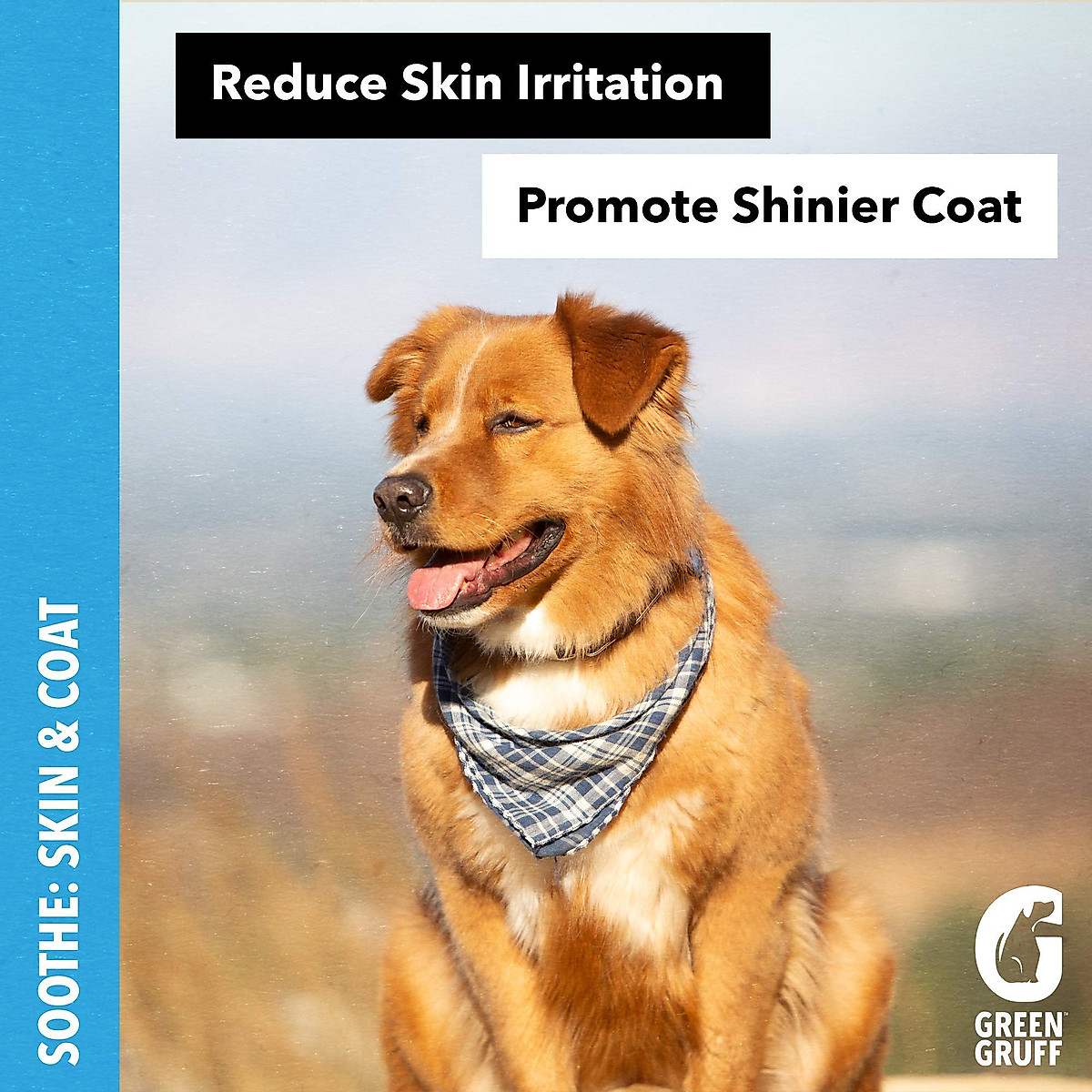 Green Gruff Dog Probiotics & Digestive Enzymes and Skin & Coat Supplement Bundle - Organic Dog Immune Supplement - Omega 3 Fish Oil for Dogs - Dry Skin, Shedding, Dog Itch ReliefMade in USA