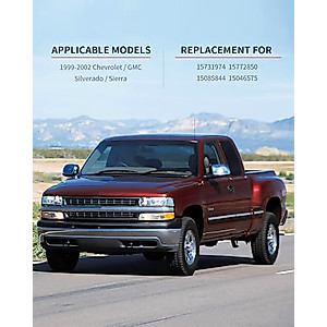 KARPAL Double Din Dash Bezel Cover Kit Compatible With 1999-2002 GMC Sierra Full-Size Trucks/SUV's Chevy Silverado Car Stereo Radio 15731974 15772850