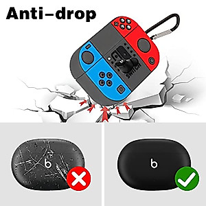 Jowhep Case for Beats Studio Buds Fashion 3D Design Stylish Silicone Cover Trendy Kawaii Funny Cool Fun Unique Wireless Powerbeats Cases for Beats Earbuds Headphones for Girls Boys Teen Switch