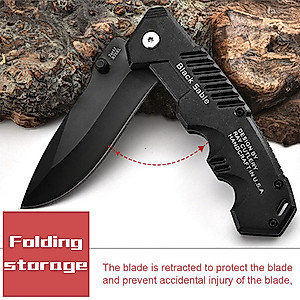 DOOM BLADE 7.87" EDC Cool Sharp Tactical Folding Pocket Knife,Spring Assisted Opening Knifes with Liner Lock,Pocketclip - Best Camping Fishing Hiking Survival Knife