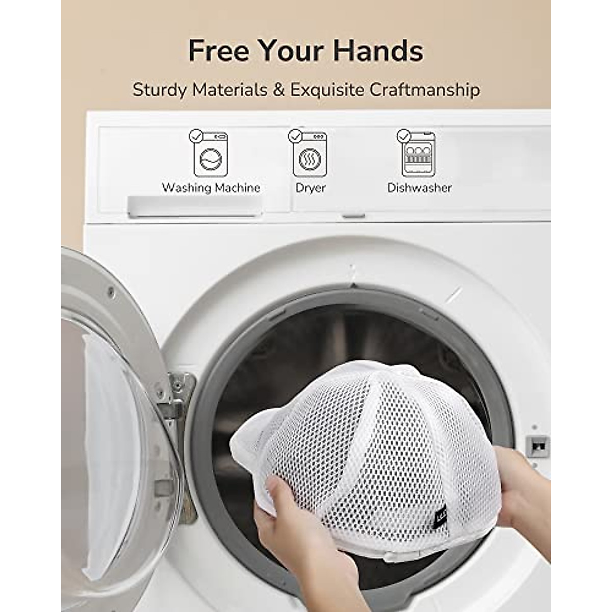 Baseball Cap Hat Washer for Washing Machine, 2 Pack ULG Hat Cleaner for Baseball Caps, Hat Organizer/Cap Washer for Dishwasher, Washing Hat Rack Hat Holder