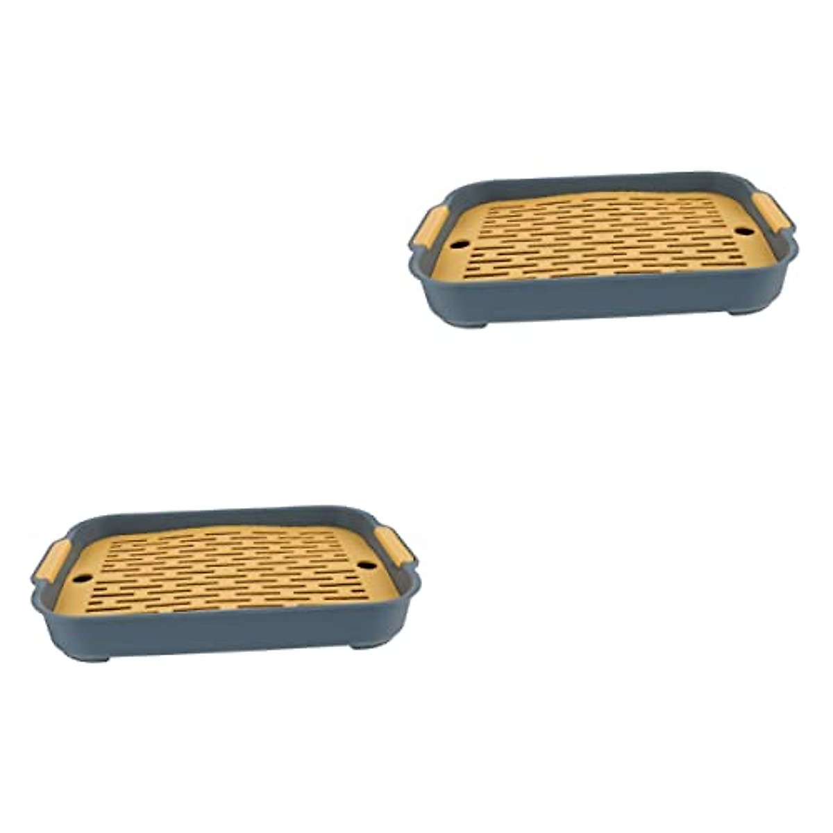 POPETPOP 2pcs Box Rabbit Toilet Outdoor Litter Box Square Serving Tray Litter Box for Large Cat Pet Pan Bedding Box Potty Trainer Corner Litter Box Rabbit Litter Tray Plastic Bunny Potty Pp