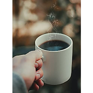 KISEER Set of 6 Sublimation Blank Mugs 11oz Classic Ceramic Coated Mugs Cup for Coffee, Milk, Tea, Hot Cocoa and DIY Printing