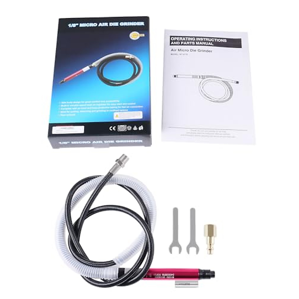 Accusize Industrial Tools 1/8" Miniature Precision Air Die Grinder, AT00-3170