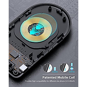 Wireless Charger Stand,15W Fast Charging Pad for Qi Device,Compact Phone Charger Stand for iPhone 14/13/12/11 Pro Max/8 Plus/XR/XS/SE,Pixel 6/5/4,Samsung GalaxyS22/S21/S20/S10/S9/Note20/10(No Adapter)