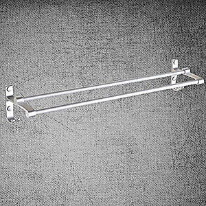 Towel Hooks Towel Bar Double Towel Hanger Holder Wall Mounted Metal Bath Towel Rack Organization for Bathroom () 48cm Towel Hook