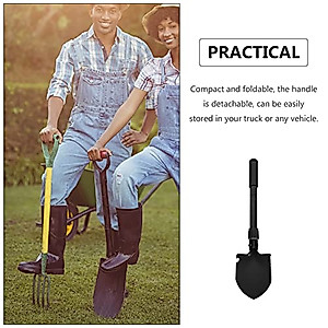 DECHOUS 1 Set of Multifunctional Shovel Folding Shovel Garden Shovel Winter Folding Snow Shovel Outdoor Survival Shovel Foldable Camping Spade Black