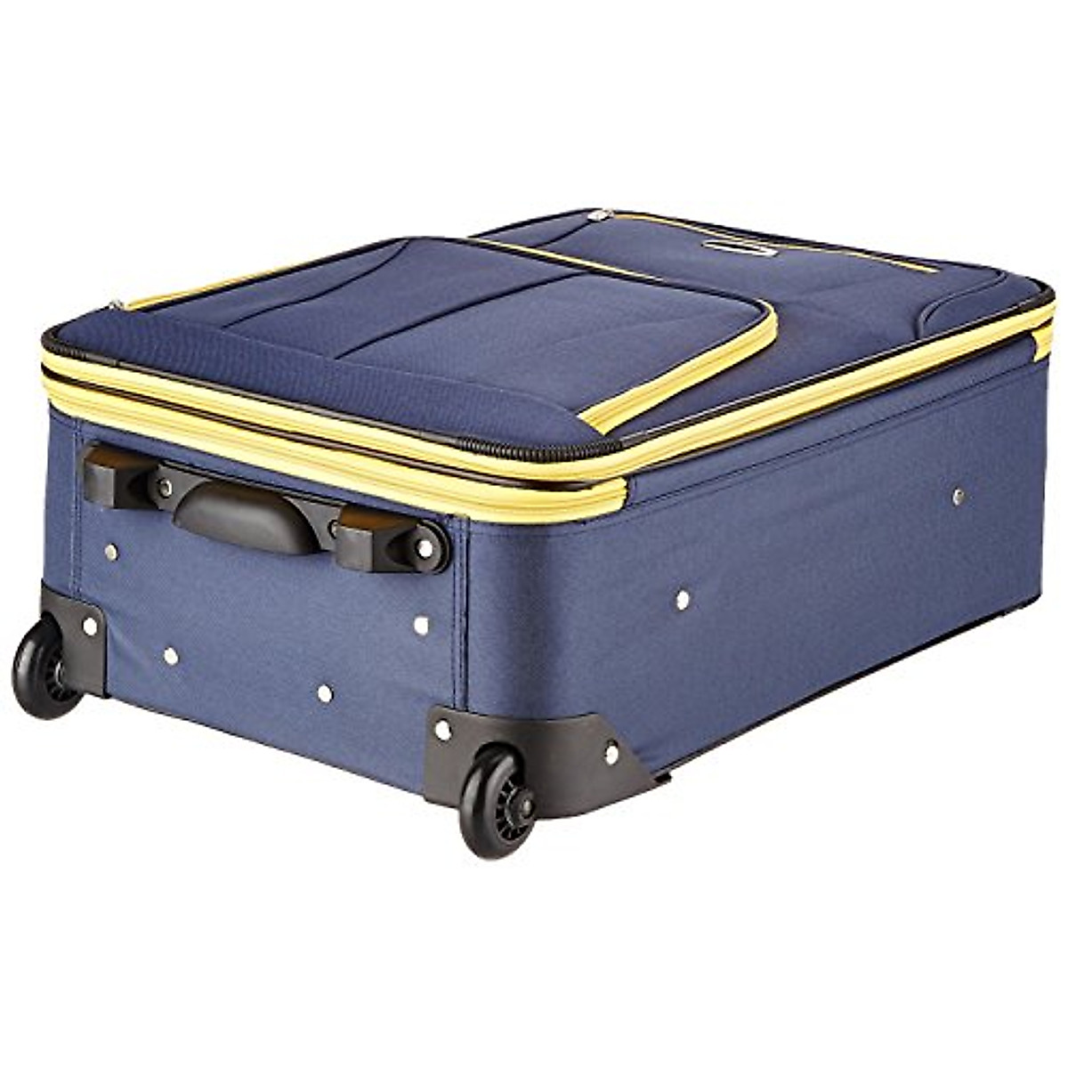 Rockland Journey Softside Upright Luggage Set, Expandable, Navy, 4-Piece (14/19/24/28)
