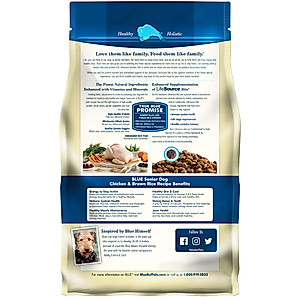 Blue Buffalo Life Protection Formula Natural Senior Dry Dog Food, Chicken and Brown Rice 6-lb