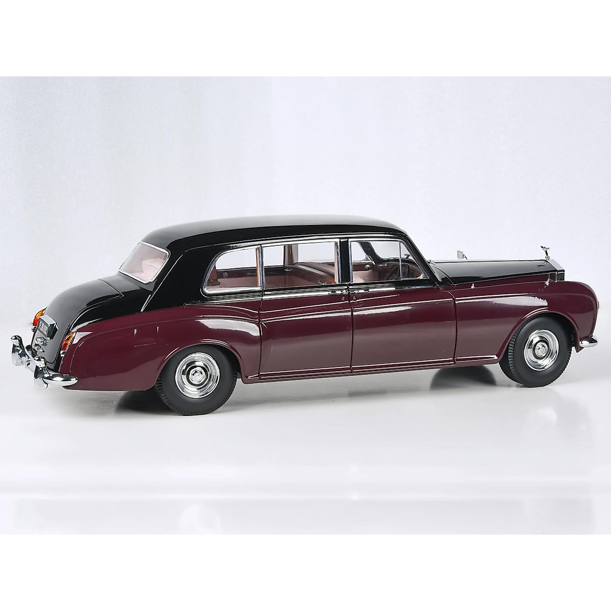 1965 Rolls Royce Phantom V Duotone Royal Garnet Red and Mason's Black 1/18 Diecast Model Car by Paragon Models PA-98218