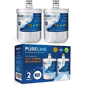 Pureline 5231JA2002A Replacement for Kenmore 9890, LG LT500P, LG GEN11042FR-08, LG 5231JA2002A, LG LFX25974ST, Refrigerator Water Filter - Reduces Bad Taste & Odor