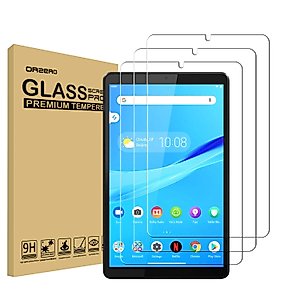Orzero (3 Pack) Tempered Glass Screen Protector Compatible for Lenovo Tab M8 (8 inch), Protector De Pantalla 9 Hardness HD Anti-Scratch Bubble-Free