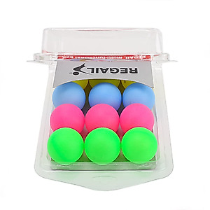 DONGKER 12 PCS Ping Pong Balls,4cm Plastic Colored Pong Balls for DIY Party Decoration Learning Activities Sport Class Carnival Games