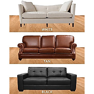 Black Leather Vinyl Repair Kit, Brown White Leather Repair Kit for Furniture, Car Seat, Shoes, Sofa, Couch, Jacket Fixing Damage Restoration (45ml/1.52oz Each Tube)-Set of 7