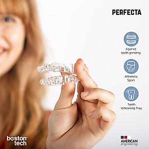 PERFECTA 10 Dental Night Guards Moldable Sleeping Mouthguards Against Bruxism Teeth Grinding and TMJ Disorders Bpa Free, Case Included