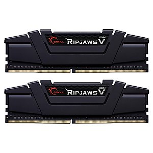 G.SKILL Ripjaws V Series (Intel XMP) DDR4 RAM 64GB (2x32GB) 3600MT/s CL18-22-22-42 1.35V Desktop Computer Memory UDIMM - Black (F4-3600C18D-64GVK)