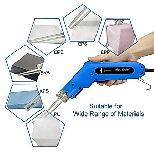 KS EAGLE Hand Held Electric Foam Hot Cutter Knife Grooving Carving Knife Sculpture Styrofoam Sponge Cutting with Blades & Accessories (with Small and Big Slotting Board)