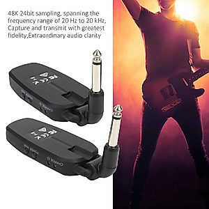 Guitar System Rechargeable Guitar Transmitter Receiver Audio System 48K 24bit 20Hz-20KHz Electronic Bass Pickup Amplifier Accessories