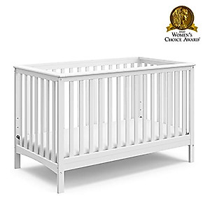 Storkcraft Hillcrest 4-in-1 Convertible Crib (White) - Converts to Daybed, Toddler Bed, and Full-Size Bed, Fits Standard Full-Size Crib Mattress, Adjustable Mattress Support Base