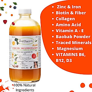 Juka's Organic Co. Liquid Multivitamin Two Sizes (32 Fl Oz (Pack of 1))