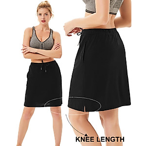 JACK SMITH Women's Plus Size Golf Athletic Lightweight Casual Dress with Pockets(3XL,Black)