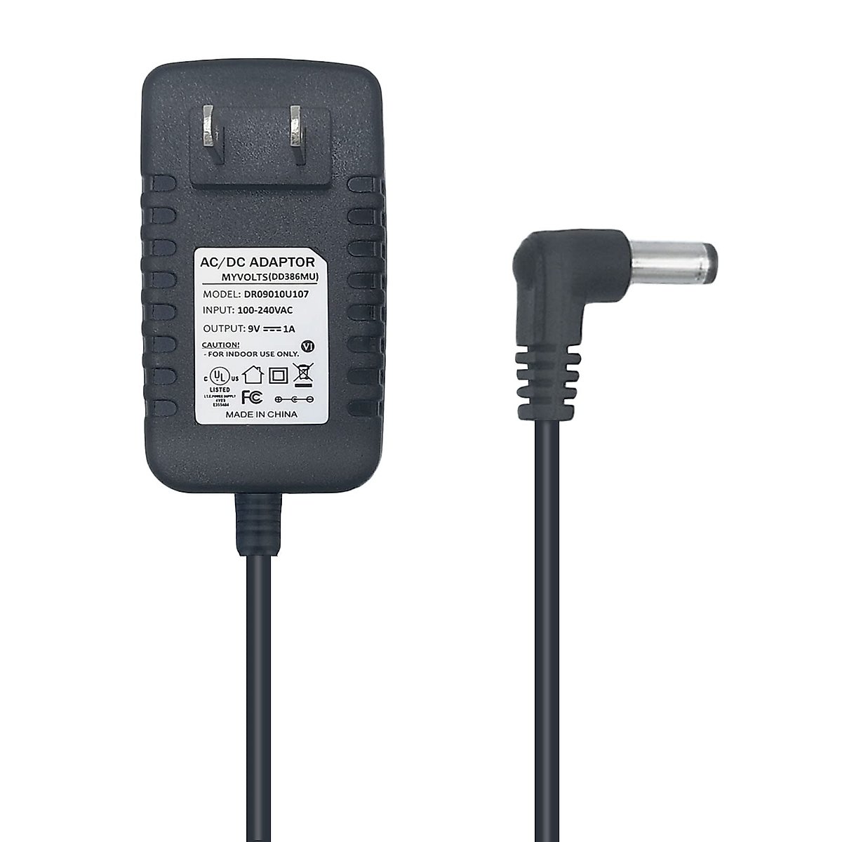 MyVolts 9V Power Supply Adaptor Compatible with/Replacement for Sega Master System I, Master System II Game Console - US Plug