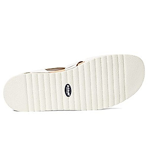 Dr. Scholl's Shoes Women's Island Glow Flat Sandal, White Smooth, 8.5