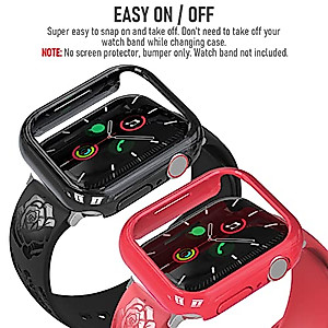 5 Pack Compatible with for Apple Watch Case 45mm 44mm Series 8/SE2/7/6/SE/5/4 Hard PC Thin Lightweight Protective Bumper Frame for iWatch, No Screen Protector