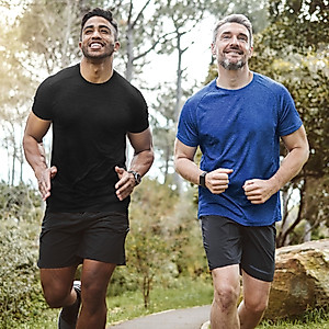 TVKSOM Workout Shirts for Men Pack Quick Dry Moisture Wicking Gym Shirts for Men Athletic Exercise Short Sleeve Tee Tops