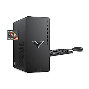 HP 2022 Newest Victus Gaming Desktop, AMD Ryzen 7 5700G Processor(8-core), 32GB DDR4 RAM, 1TB SSD, 2TB HDD, AMD Radeon RX 6600XT Graphics, 500W Power Supply, Windows 11 Home, Bundle with JAWFOAL