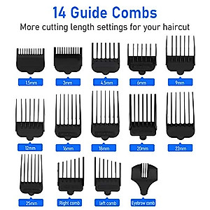 Corded Hair Clippers Professional Hair Cutting Kit 24 Pieces Accessories Hair Trimmer with 14 Guide Combs,3 Hair Combs,1 Scissor,1 Storage case,1 Barber Cape