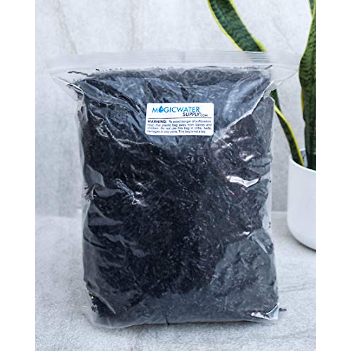 MagicWater Supply Soft & Thin Cut Crinkle Paper Shred Filler (1/2 LB) for Gift Wrapping & Basket Filling - Black